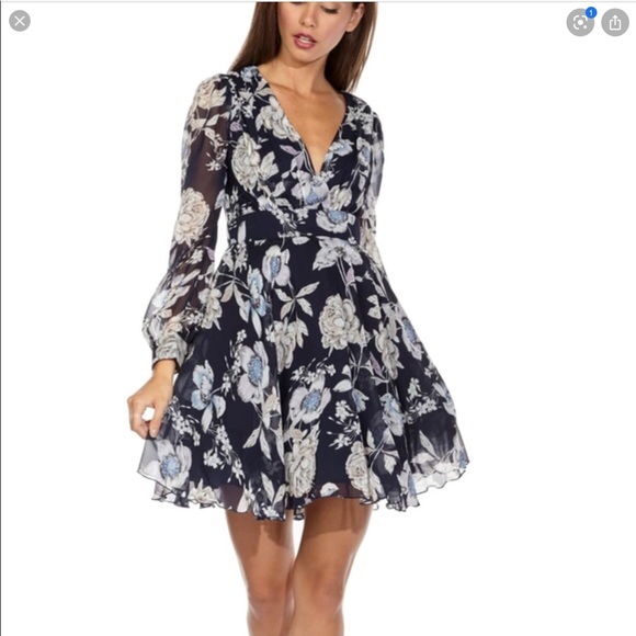 TFNC | Dresses | Tfnc Nordi Navy Fit Flare Mini Dress Size S 2 | Poshmark